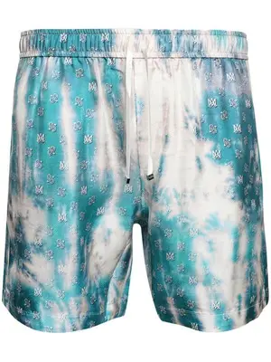 Amiri Blue Tie Dye Shorts