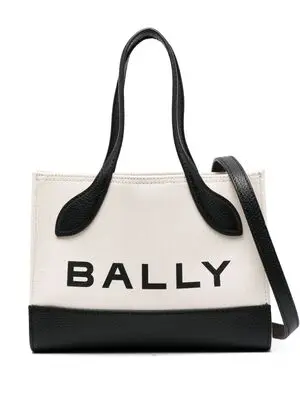 Bally Logo Print Tote Bag - Neutrals