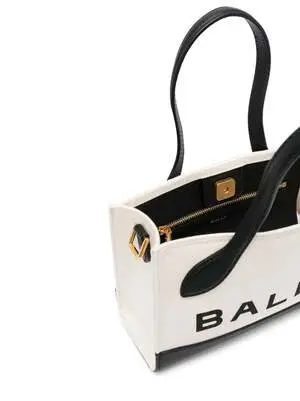 Bally Logo Print Tote Bag - Neutrals