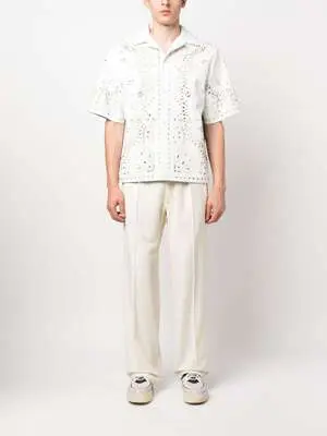 Amiri Perforated-design Leather Shirt