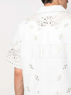 Amiri Perforated-design Leather Shirt