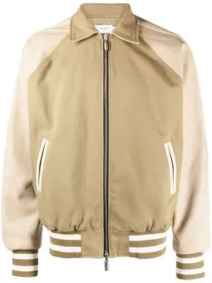 Rhude Logo-patch Varsity Jacket - Brown