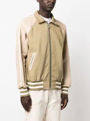 Rhude Logo-patch Varsity Jacket - Brown