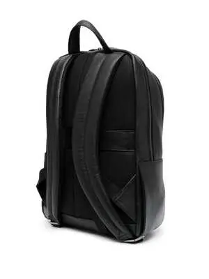 PIQUADRO Logo-plaque Leather Backpack