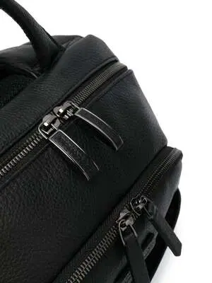 PIQUADRO Logo-plaque Leather Backpack