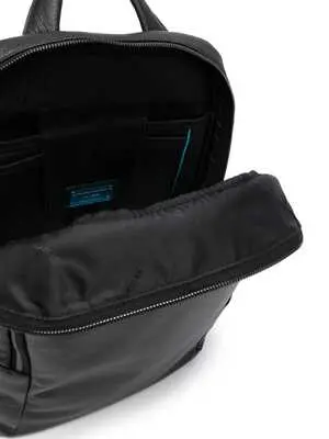 PIQUADRO Logo-plaque Leather Backpack