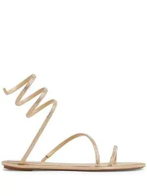 Rene Caovilla Cleo Crystal-embellished Flat Sandals