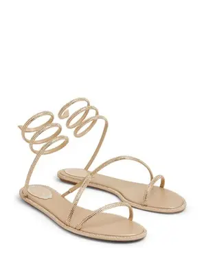 Rene Caovilla Cleo Crystal-embellished Flat Sandals