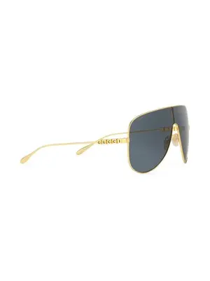 Gucci Mask Logo-lettering Sunglasses