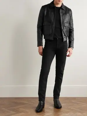 Zegna Slim-fit Brushed Cotton-blend Trousers