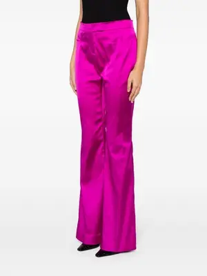 TOM FORD Flared Satin Trousers - Purple