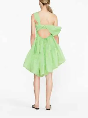 Cecilie Bahnsen Soon Draped Asymmetric Dress - Green