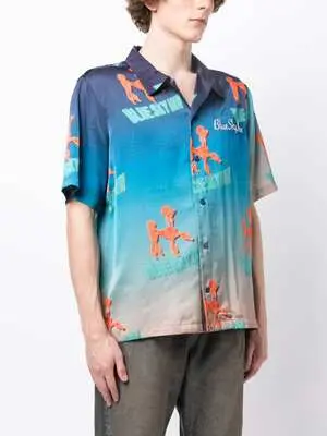 BLUE SKY INN Dog-print Short-sleeve Shirt