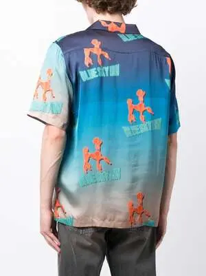 BLUE SKY INN Dog-print Short-sleeve Shirt