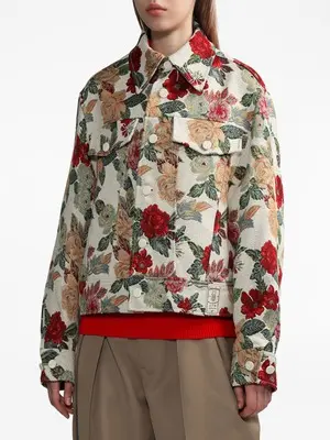 ADER ERROR Floral Embroidered Shirt Jacket