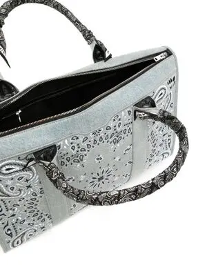 Amiri Bandana-embroidery Denim Holdall