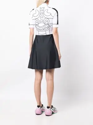 CHARLES JEFFREY Face-print Flared Minidress