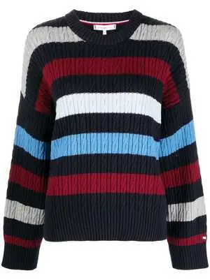 Tommy Hilfiger Striped Cable-knit Jumper