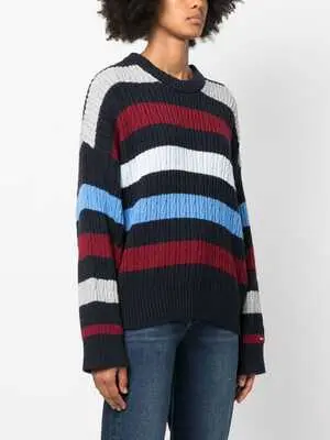 Tommy Hilfiger Striped Cable-knit Jumper