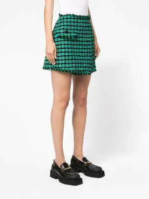 MSGM Tweed Houndstooth Shorts