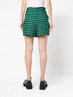 MSGM Tweed Houndstooth Shorts