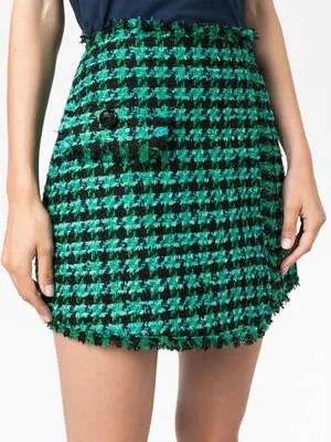 MSGM Tweed Houndstooth Shorts