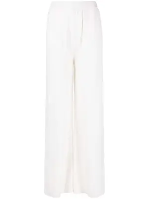 MSGM Wide-leg Wool-cashmere Blend Trousers