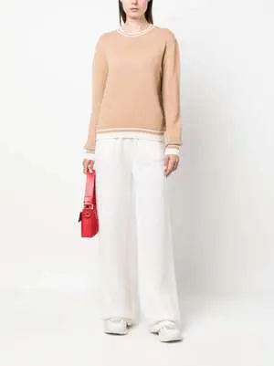 MSGM Wide-leg Wool-cashmere Blend Trousers