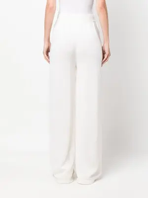 MSGM Wide-leg Wool-cashmere Blend Trousers