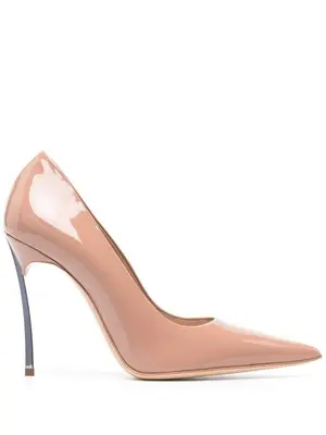 Casadei Superblade 100mm Pointed-toe Pumps - Neutrals