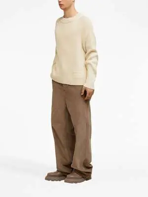 AMI Paris Logo-patch Sweater - Neutrals