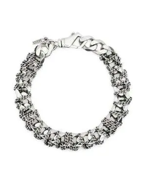 Emanuele Bicocchi Chain-link Wrap Bracelet - Silver
