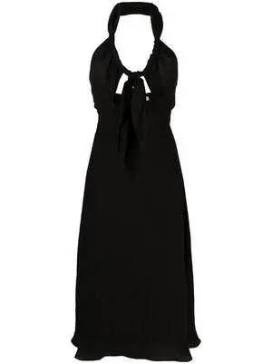 Sandro Cut-out Halterneck Midi Dress