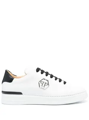 Philipp Plein Logo-plaque Low-top Leather Sneakers