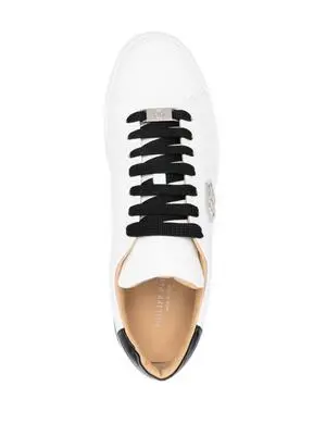 Philipp Plein Logo-plaque Low-top Leather Sneakers