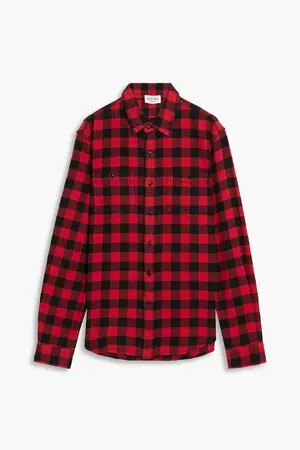 ALEX MILL Checked Cottonflannel Shirt Red