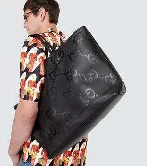 Gucci Jumbo Gg Large Leather Tote Bag