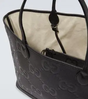 Gucci Jumbo Gg Large Leather Tote Bag