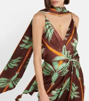 Johanna Ortiz Printed Silk Maxi Dress