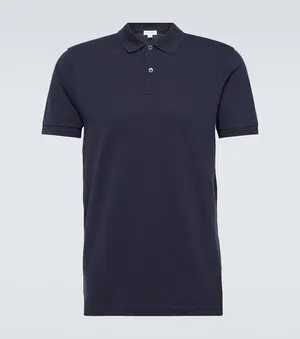 Sunspel Cotton Polo Shirt - Blue