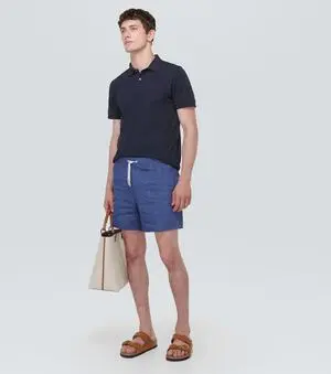 Sunspel Cotton Polo Shirt - Blue