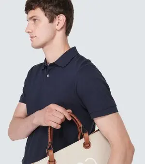 Sunspel Cotton Polo Shirt - Blue