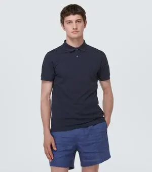 Sunspel Cotton Polo Shirt - Blue