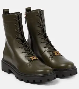 TOD'S Leather Lace-up Boots