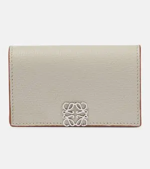 Loewe Anagram Leather Cardholder - Grey