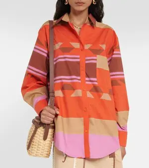 Johanna Ortiz Ruched Cotton Shirt