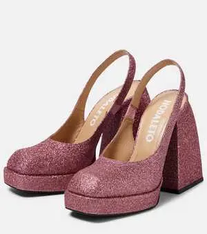 NODALETO Bulla Jill Glitter Slingback Pumps