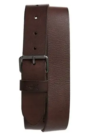 ALLSAINTS Leather Roller Buckle Belt - Bitter Brown