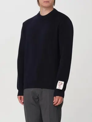 GOLDEN GOOSE Cotton Knit Sweater - Navy