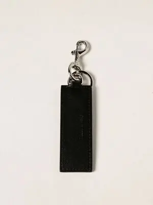 Moschino Leather Keyring With Logo
